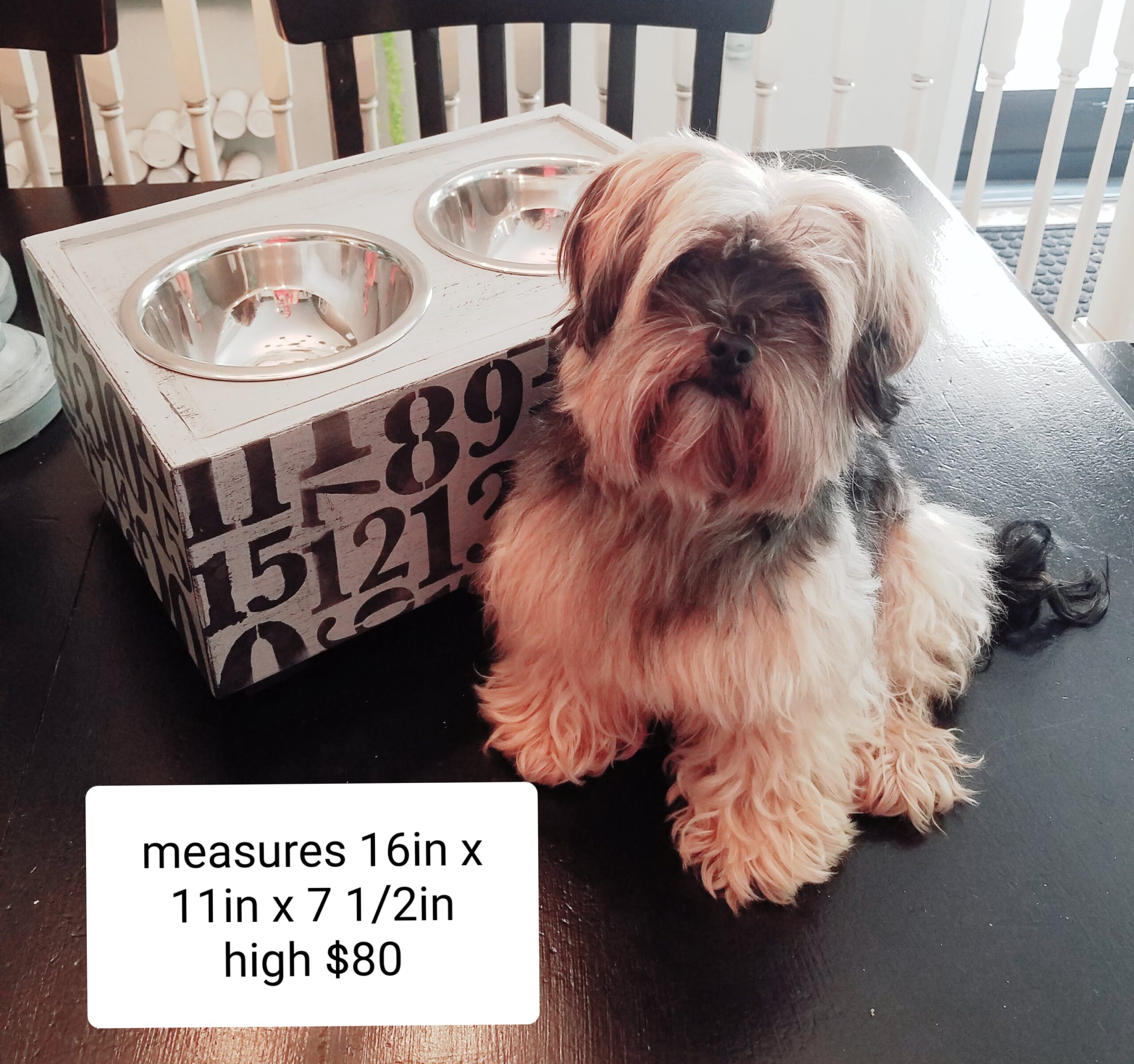 Solid wood Dog Feeding Station with Stainless Steel Bowls - Sooo ...