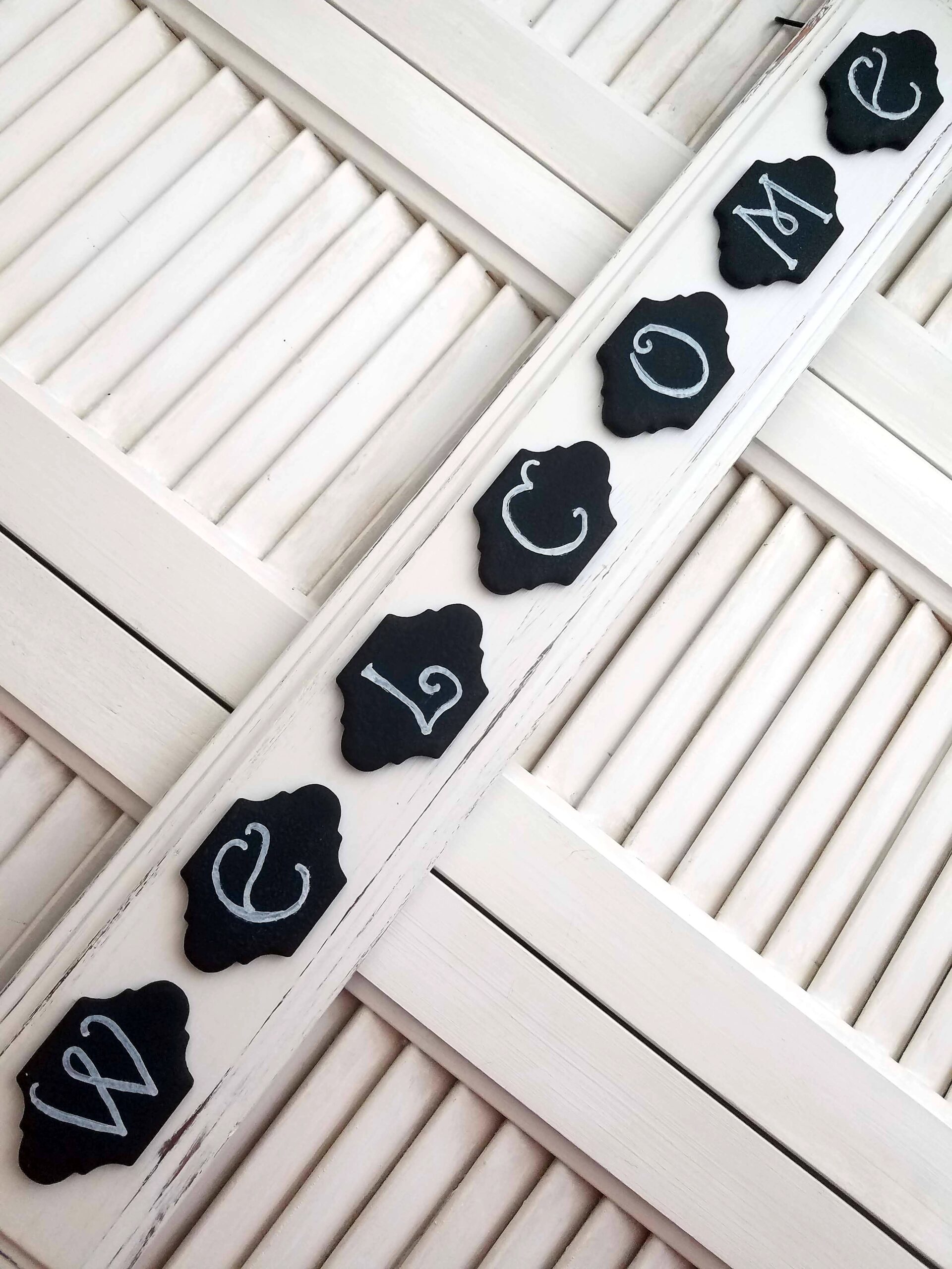 "Welcome" Solid Wood Sign – Black & White - Sooo Creative Designs Decor