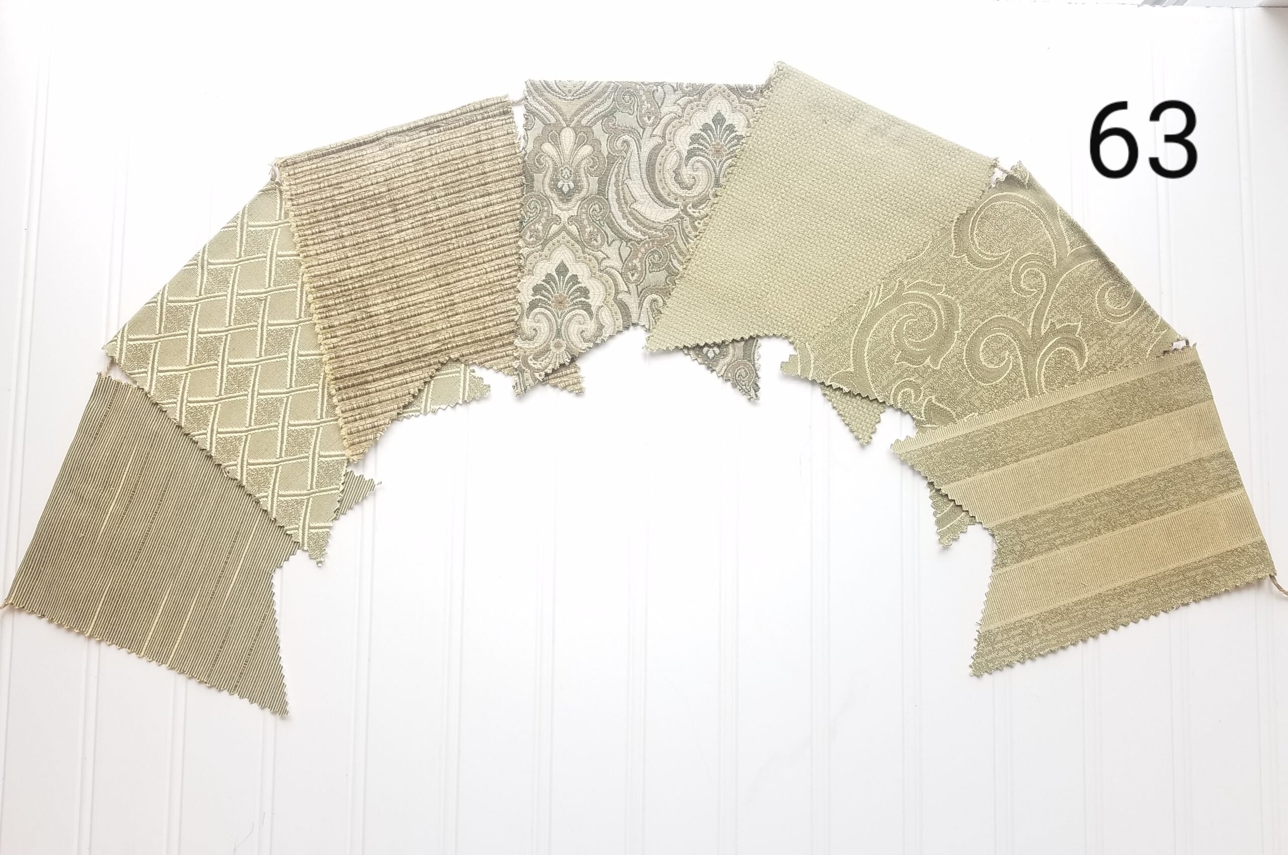 Handcrafted Fabric Green Pattern Banners.